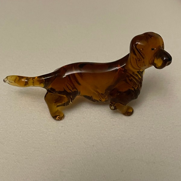 Handmade Blown Glass Dog Longhaired Wiener DACHSHUND Figurine - Etsy