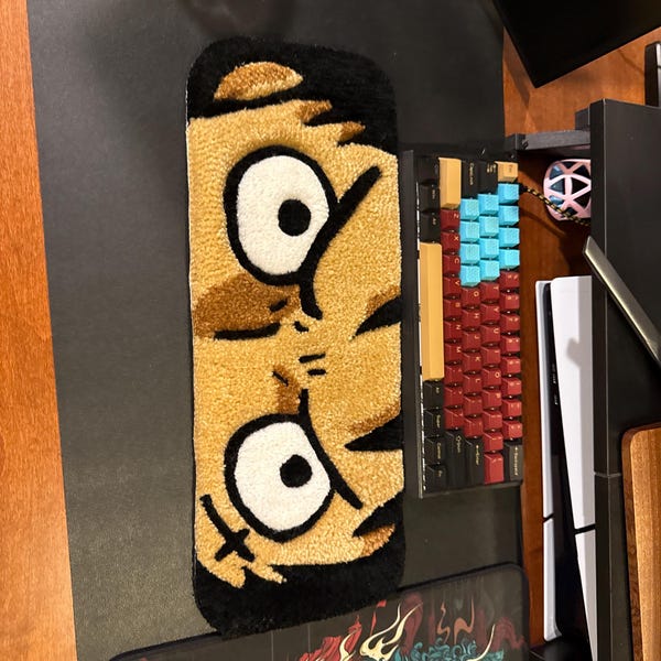 Anime Keyboard Tufted Rug / Handmade Fluffy Keyboard Rug - Etsy