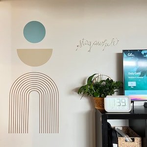 Boho Colorblock Wall Decals Removable Wall Stickers, Abstract Modern ...