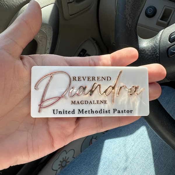 Custom Acrylic Name Badge Magnetic Name Badge Acrylic Name Plate ...