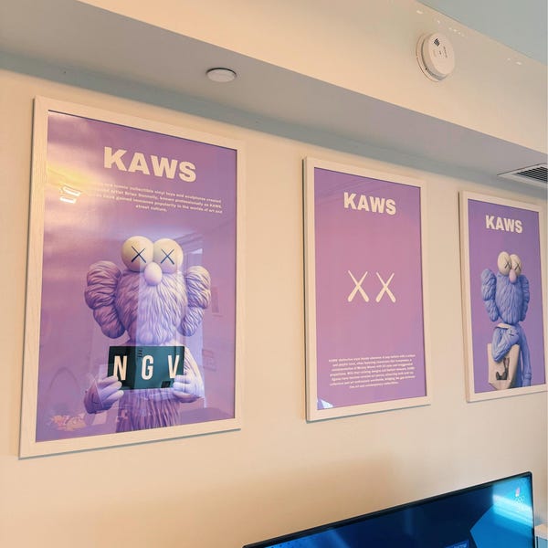 Kaws Poster, Set of 3 Graffiti Kaws Prints, Hypebeast Graffiti Kaws ...