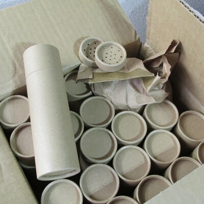 12 Eco Friendly Powder Jars With Sifter 4oz 115g Biodegradable Eco ...