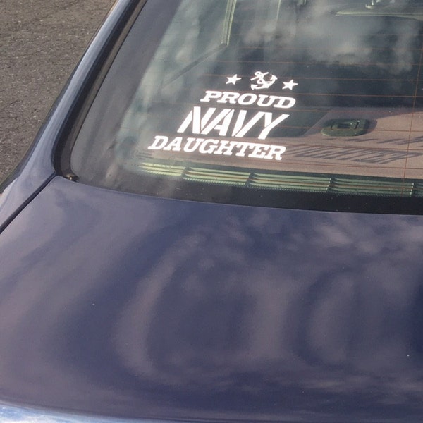 Proud Navy Relative Car Window Decal - Etsy