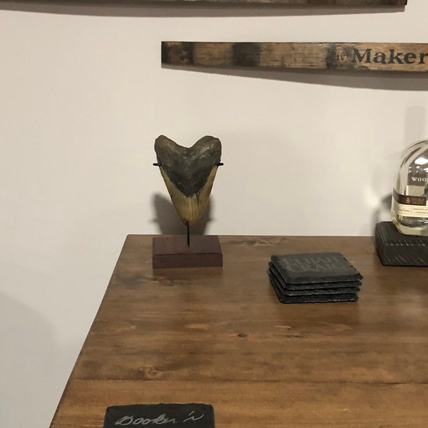 Large Megalodon Shark Tooth Stand - Shark Teeth Stand Custom Metal ...