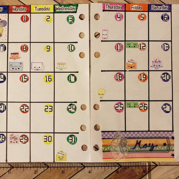 Happy MINI Day off Reminder Tracker Cute Kawaii Planner Stickers Erin ...