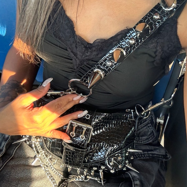 Ankh Waist Chain, Bat Belt, Bat Wings Belt ,goth Pentacle Belt, Chain ...