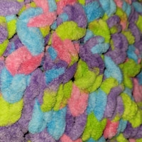 Beginner Finger Knit Blanket Pattern, Alize Puffy Blanket Pattern, Loop ...