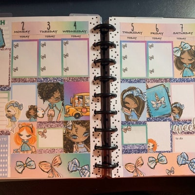 Cute Girls Printable Planner Stickers for Use With Classic Happy ...