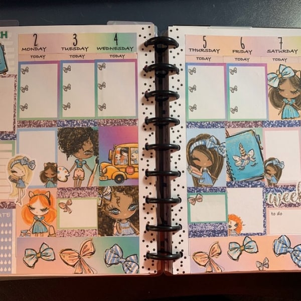 Cute Girls Printable Planner Stickers for Use With Classic Happy ...