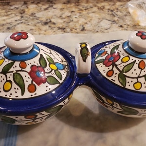 Palestinian Pottery Ceramic Tray 30x15 Cm Handmade and Hand Painted in ...