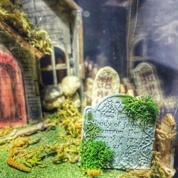 Multi-scale 1700s Flat Slab Headstone Dollhouse Miniature- Tiny Grave ...