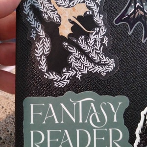 Fantasy Reader Magic and Dragons and Sht Waterproof Book Sticker ...