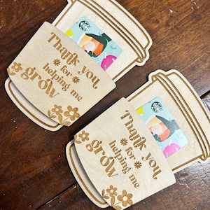 Teacher Gifts Gifts for A Teachers Teacher Gift Card Holder Coffee Gift ...