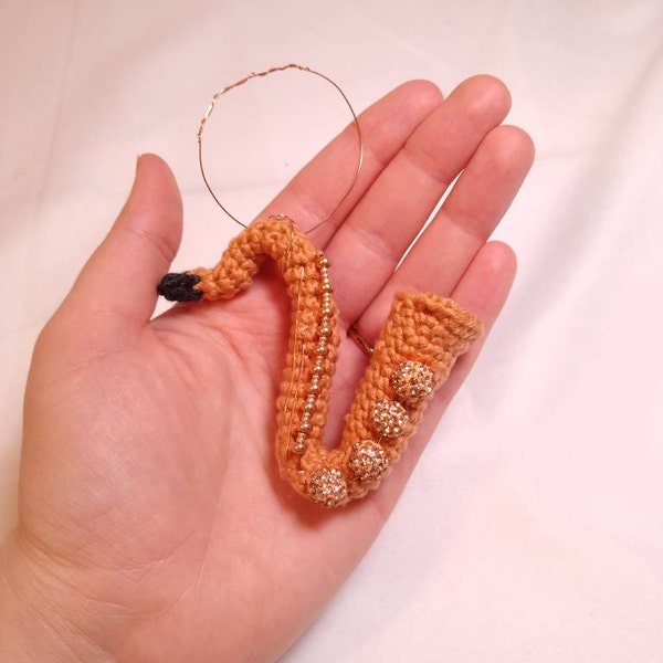 Saxophone Crochet Pattern, Crochet Christmas Ornament Pattern ...