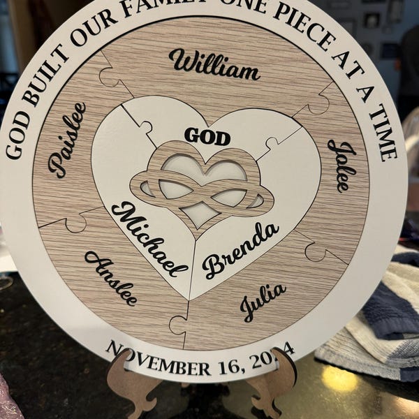 Unity Ceremony Puzzle, Blended Family Wedding Gift, Unity Ceremony ...