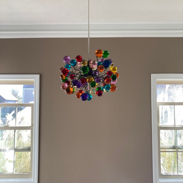 Bubbles Lighting, Ceiling Pendant Light With Multicolored Bubbles for ...