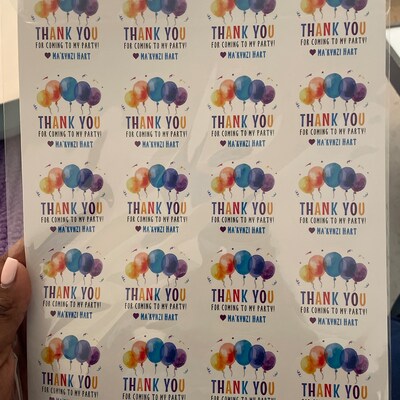BOGO / Birthday Thank You Stickers / Birthday Stickers Personalized ...