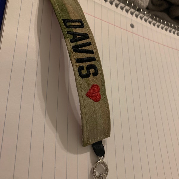 Military Name Tape Bracelet- W/ Heart!! (any Branch!) Army Navy Air ...