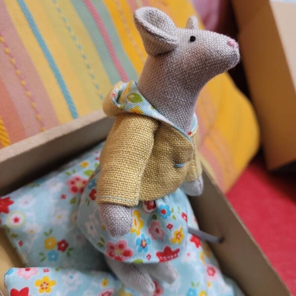 Linen Mouse Doll Linen Eco Gift Personalised Imaginary Friend Tiny ...