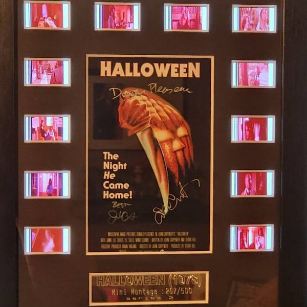 HALLOWEEN Cast Signed Horror Classic, Original 35mm Film Cell Prop ...