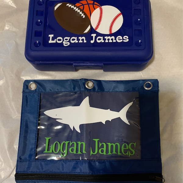 Personalized Sports Pencil Box: Back to School Supplies - Etsy