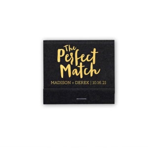 The Perfect Match Wedding Matchbook Personalized Wedding Favor, Wedding ...