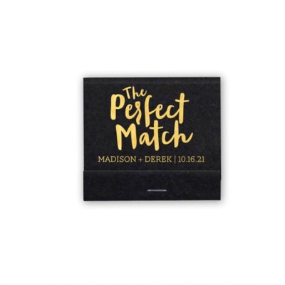 The Perfect Match Wedding Matchbook Personalized Wedding Favor, Wedding ...