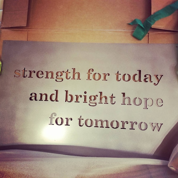 Custom Quote Metal Sign, Inspirational Personalized Sign, Steel Wall ...