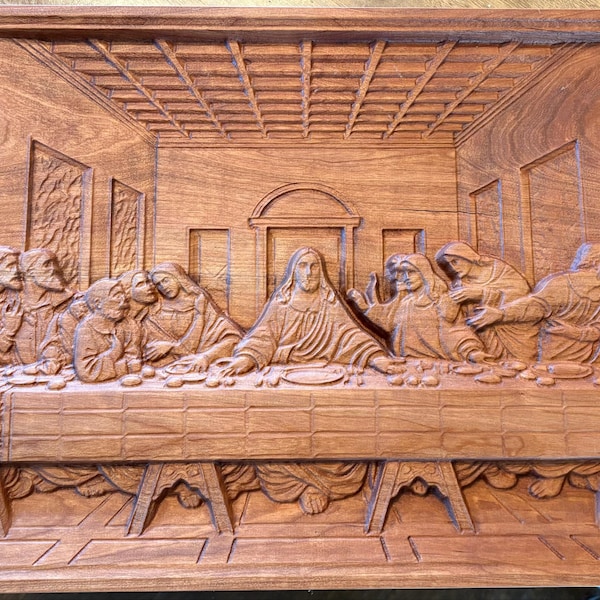 Last Supper STL File – 3D Relief Model of Jesus & Apostles | CNC Router ...