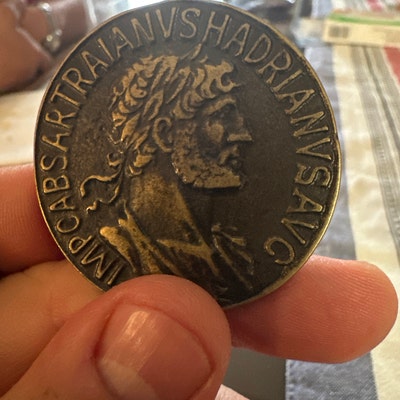 Roman Empire Emperor Ceasar Replica Coin, Matt Silver Coins, 27 Mm ...
