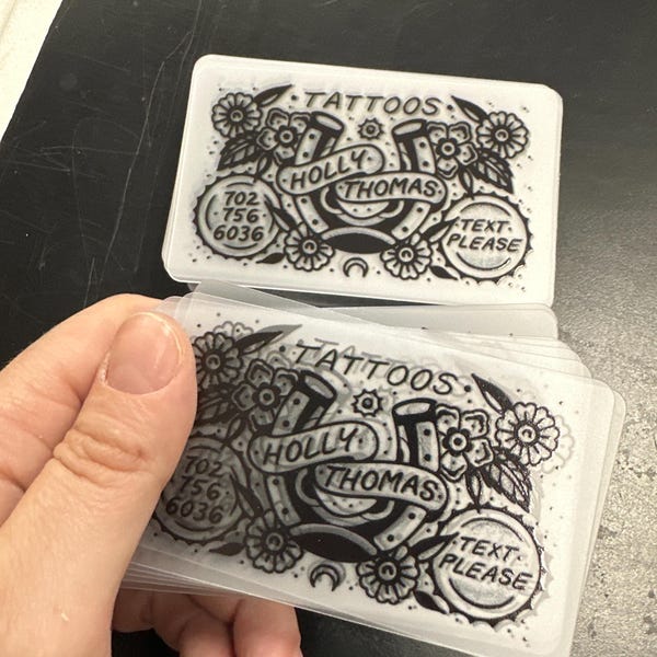 Translucent Business Cards, Matte Plastic Cards, Frosted Plastic ...