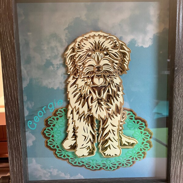 3D Goldendoodle Multilayer Dog Svg/ Goldendoodle Cut File/ 3D Layer ...