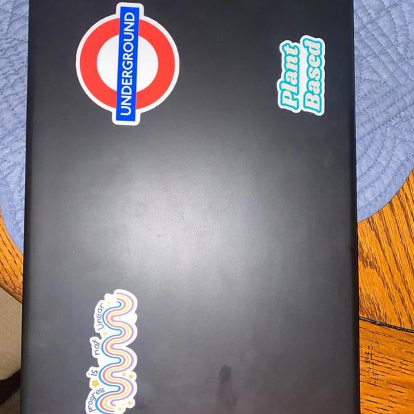 Funny Emotional Support Iced Coffee Sticker Vinyl Sticker Laptop ...