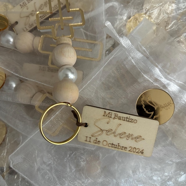 Personalized Funeral Keychain Favors, Cross Memorial Service Gifts ...