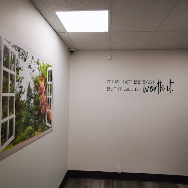 It May Not Be Easy but It Will Be Worth It Vinyl Wall Decal Sticker ...
