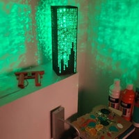 Green Code Lamp Green Hieroglyphs Numbers Vertical Lines Mathematics ...