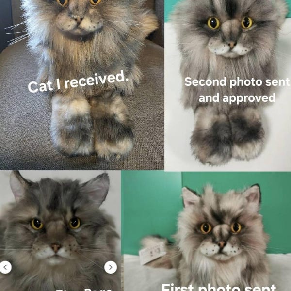 Handmade Tabby Cat Plush: Realistic Longhair Companion Gift,cat Lover ...