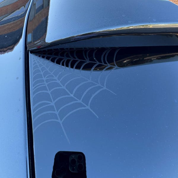 Spider Web Car Decal / Gothic Car Accessories / Halloween Car Stickers ...