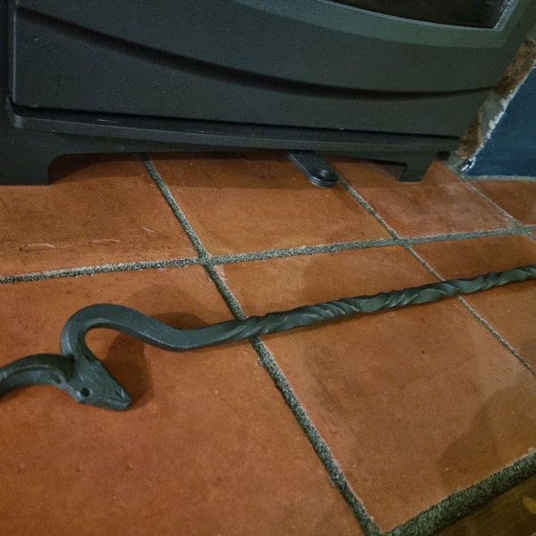 Rabbit Fire Poker / Hand Forged Hare Head / Blacksmith Fire Pit Tool ...