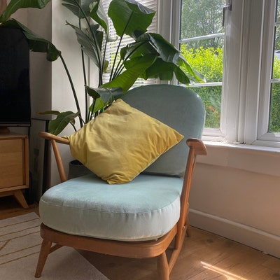 Ercol 203 Chair Cushions & Covers Only in Linwood Omega Zinc Velvet - Etsy