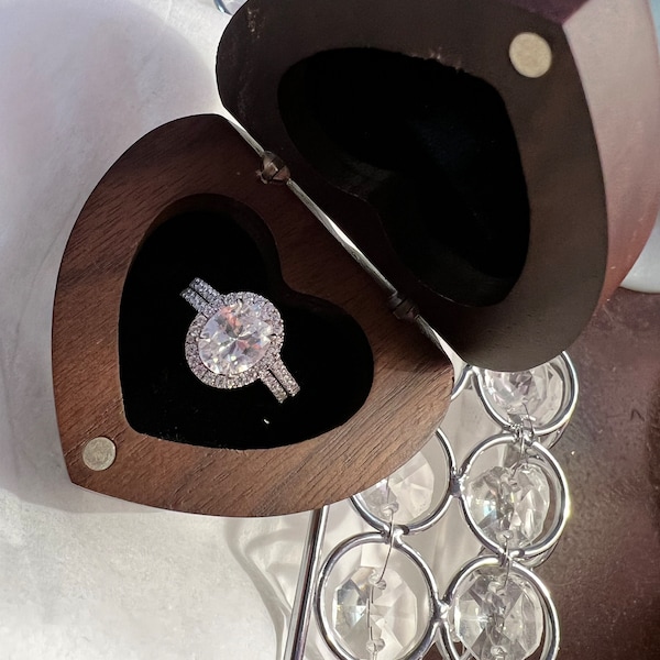Unique Oval Cut Insert Wedding Ring Set, 14k White Gold Ring, 3.00 CT ...