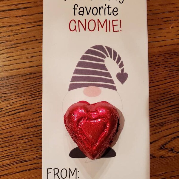 Printable Gnome Valentine for School Class - Gnome Valentine Download ...