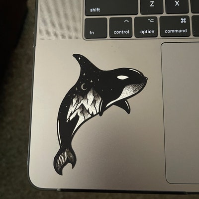 Orca Killer Whale Vinyl Sticker PNW Mountain Whale Decal Orca Lover ...