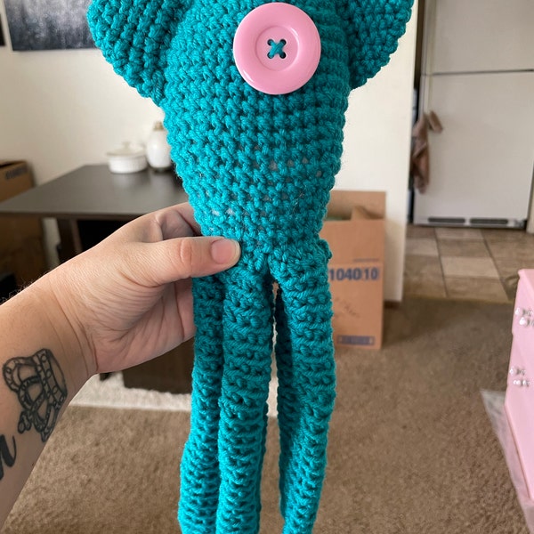 Crocheted One Eyed Octopus Bright Turquoise - Etsy