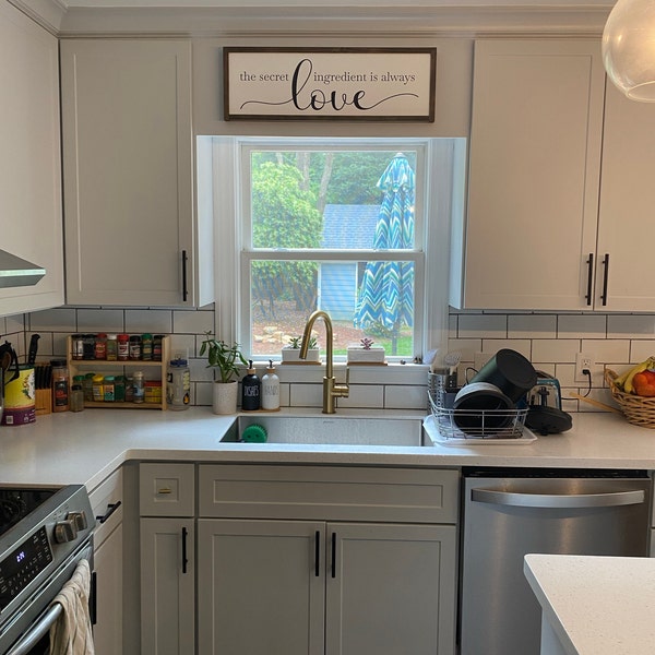 Kitchen Sign, the Secret Ingredient is Always Love Sign, Kitchen Wall ...