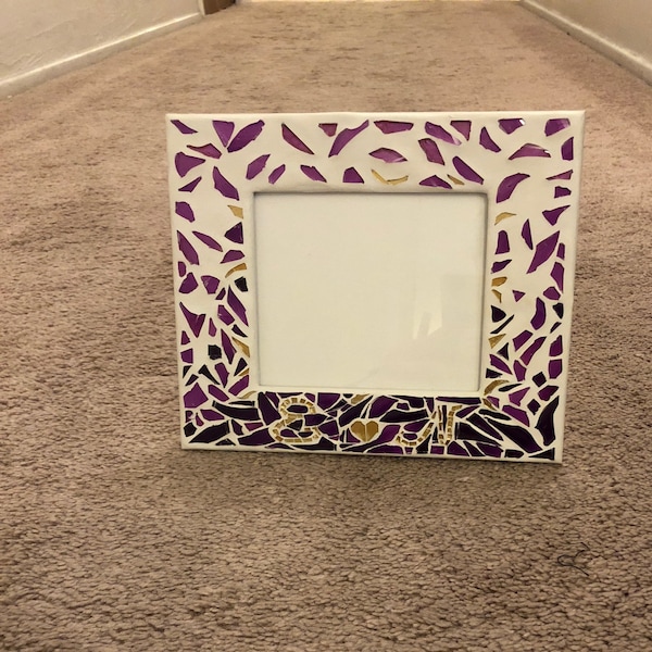 Jewish Picture Frame for Wedding Glass Shards, Personalized Jewish ...