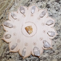 Sun Moon Crystal Grid Color Sun Moon Altar Decoration - Etsy