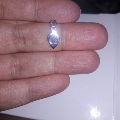 Alien Charm Sterling Silver Tiny Extra Terrestrial Pendant Area 51 ...
