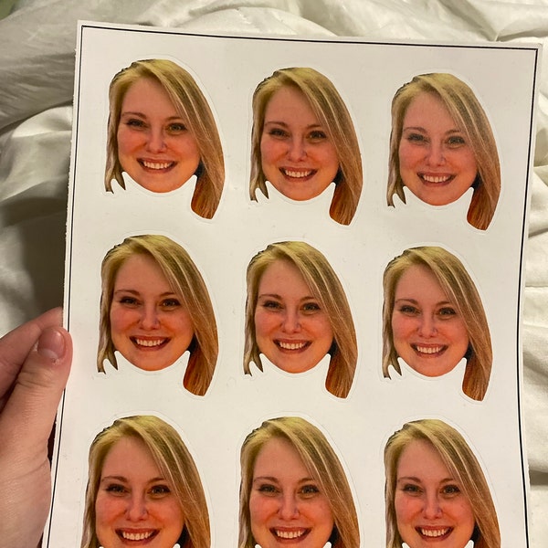 Custom Face Stickers, Personalized Stickers, Custom Party Favors, 30th ...