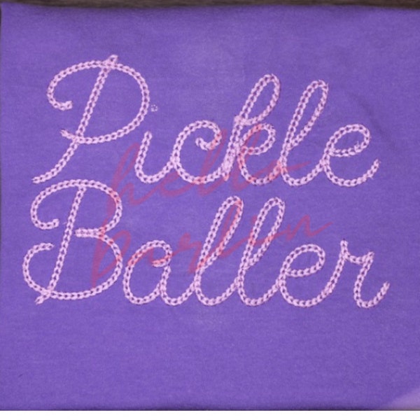 Thick Dense Chain Stitch Bold Handwritten FONT Machine Embroidery ...